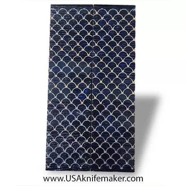 Resin Hybrid3D™ Orange Fish Scale Grid & Midnight Blue Cast Resin ...
