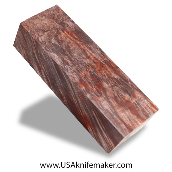 Maple Burl Knife Block - Stabilized - Dyed - #3102 - 2 x 1.5 x 5.75
