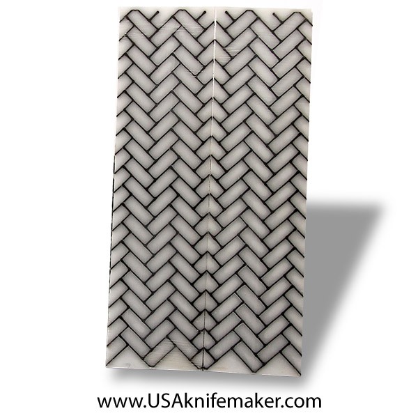 Resin Hybrid3D™ Black Herringbone Grid & White Cast Resin Scales - .375 ...